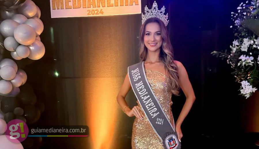 Bruna Amanda Seitz é eleita Miss Medianeira 2024 em noite de gala ...